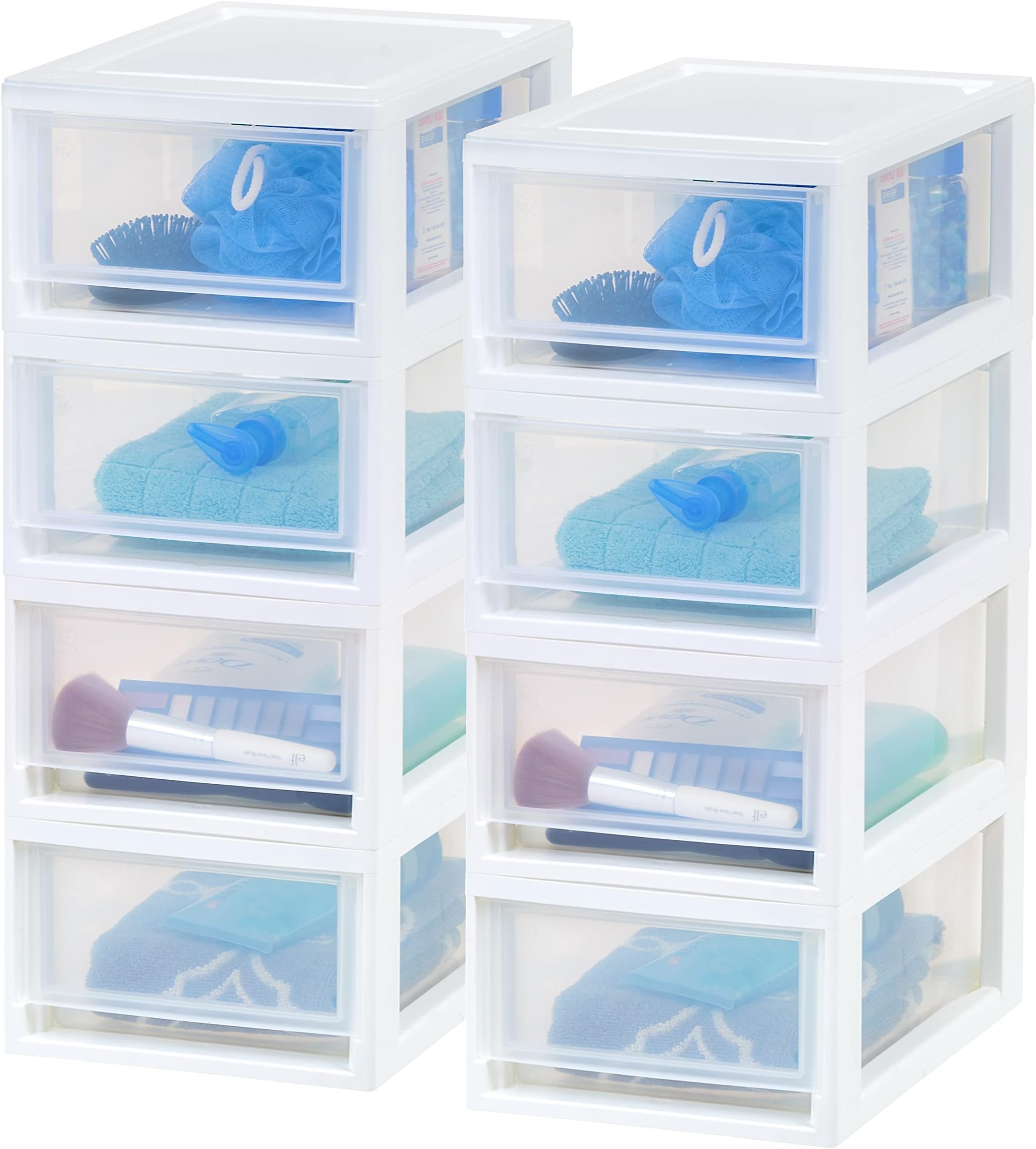 Amazon.com: Sterilite 6 Qt Stacking Storage Drawer, Stackable Plastic ...