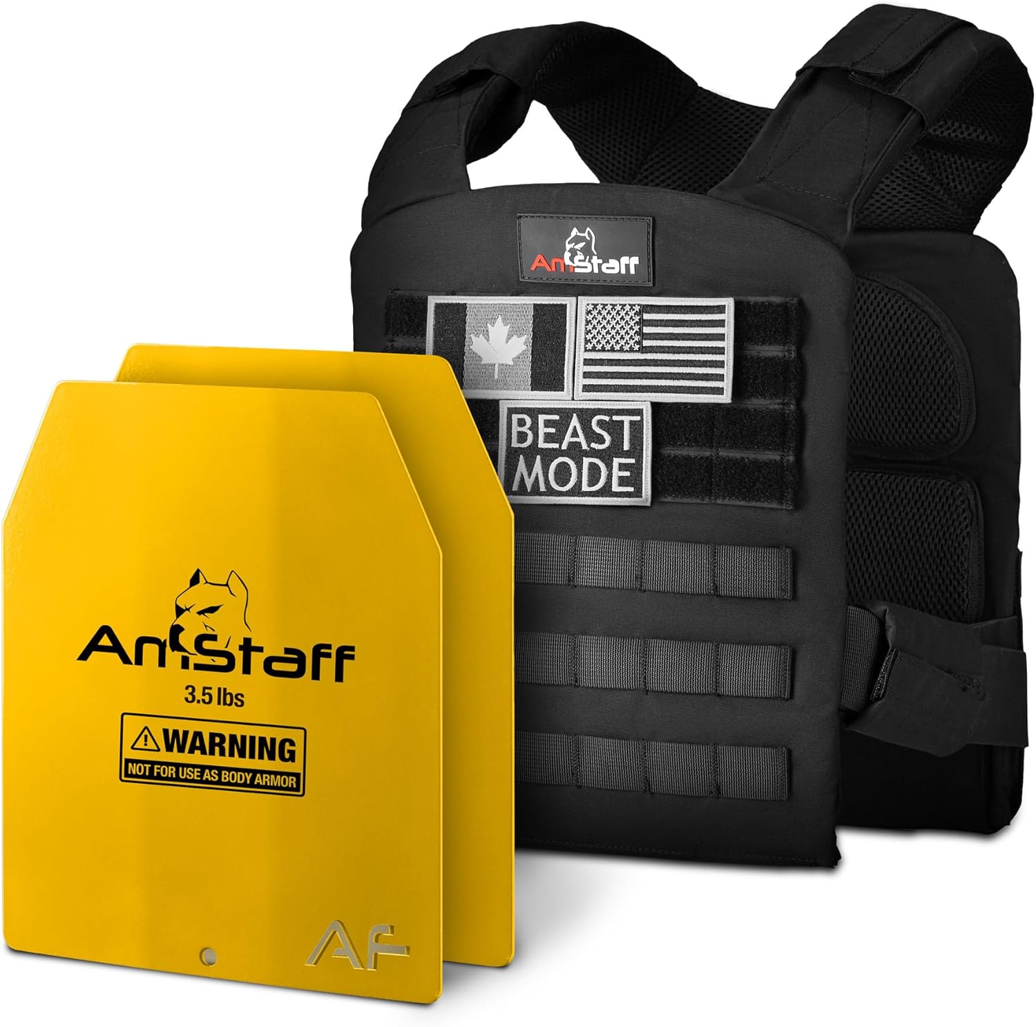 Amstaff Fitness Weighted Vest - Adjustable Quick Release Fitted Style ...