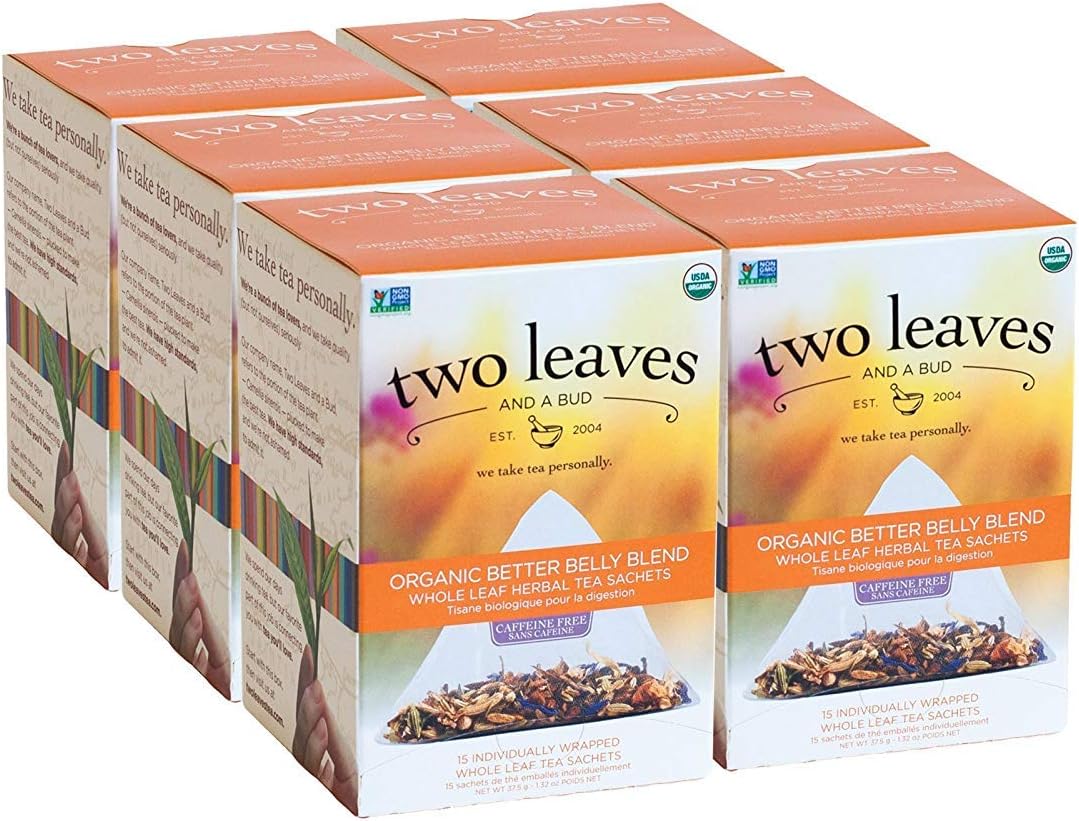Amazon.com : Two Leaves and a Bud Organic Peppermint Tea Bags ...