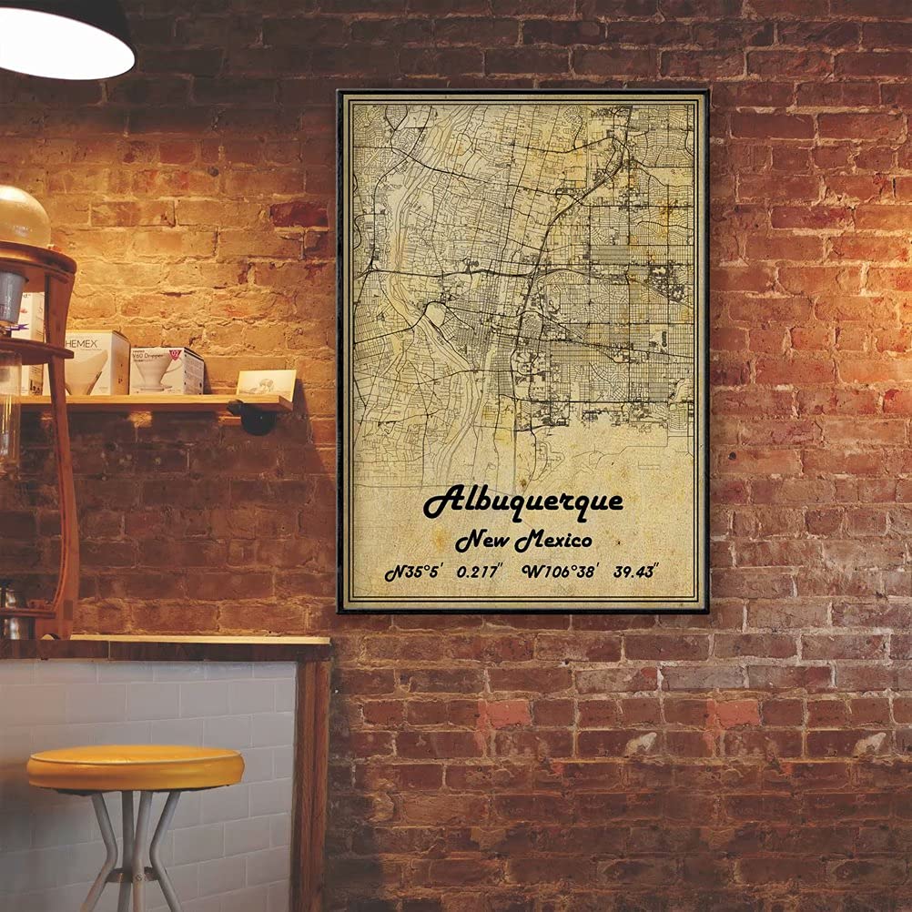 Vintage Maps Of Albuquerque Vintage Map Of Albuquerque, New Mexico