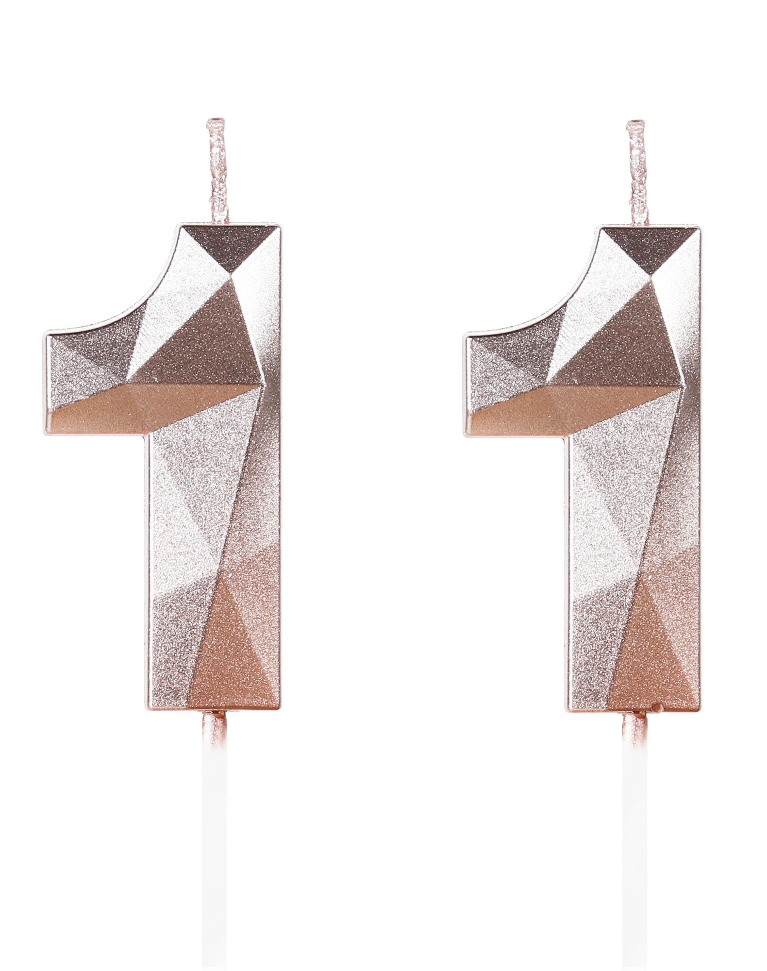 Amazon.com: 11th Birthday Candles,Number 11 Candles,Rose Gold Happy ...