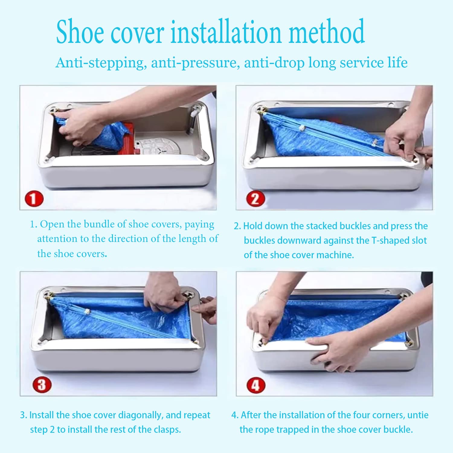 Automatic Shoe Covers Dispenser,200 Pcs Shoe Cover Indoors Disposable ...