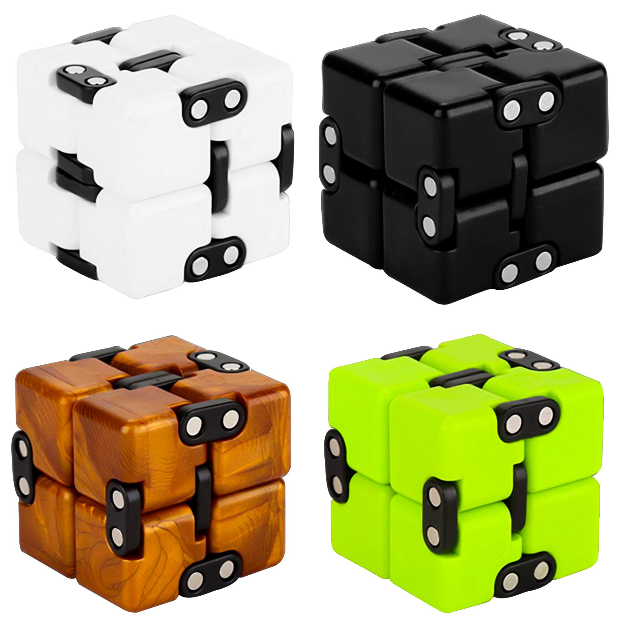 Buy Rcanedny 4 Pieces Infinity Cube Fidget Toy Upgrade Fidget Block ...