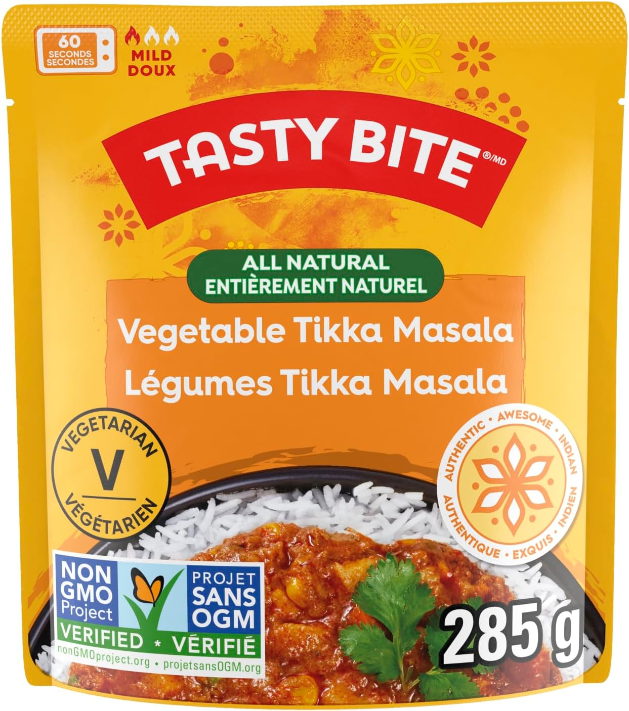 TASTY BITE Vegetable Tikka Masala All Natural Indian Entrée, 285G : Amazon.ca