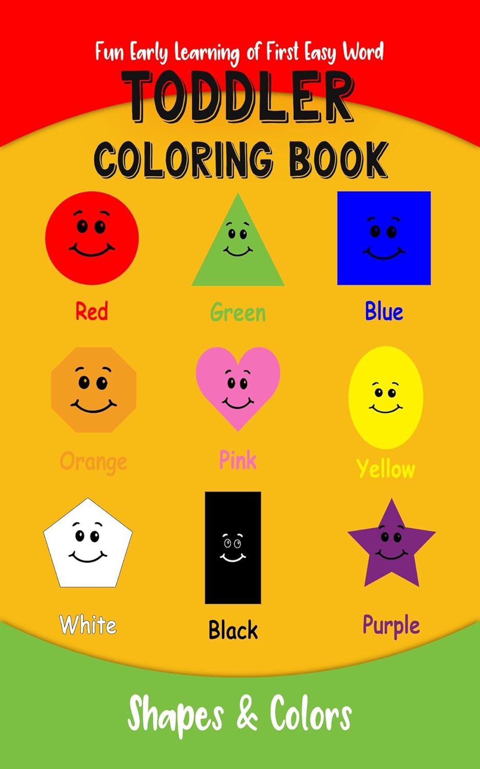 Toddler Coloring Book: Fun Early Learning of First Easy Words (Learn ...