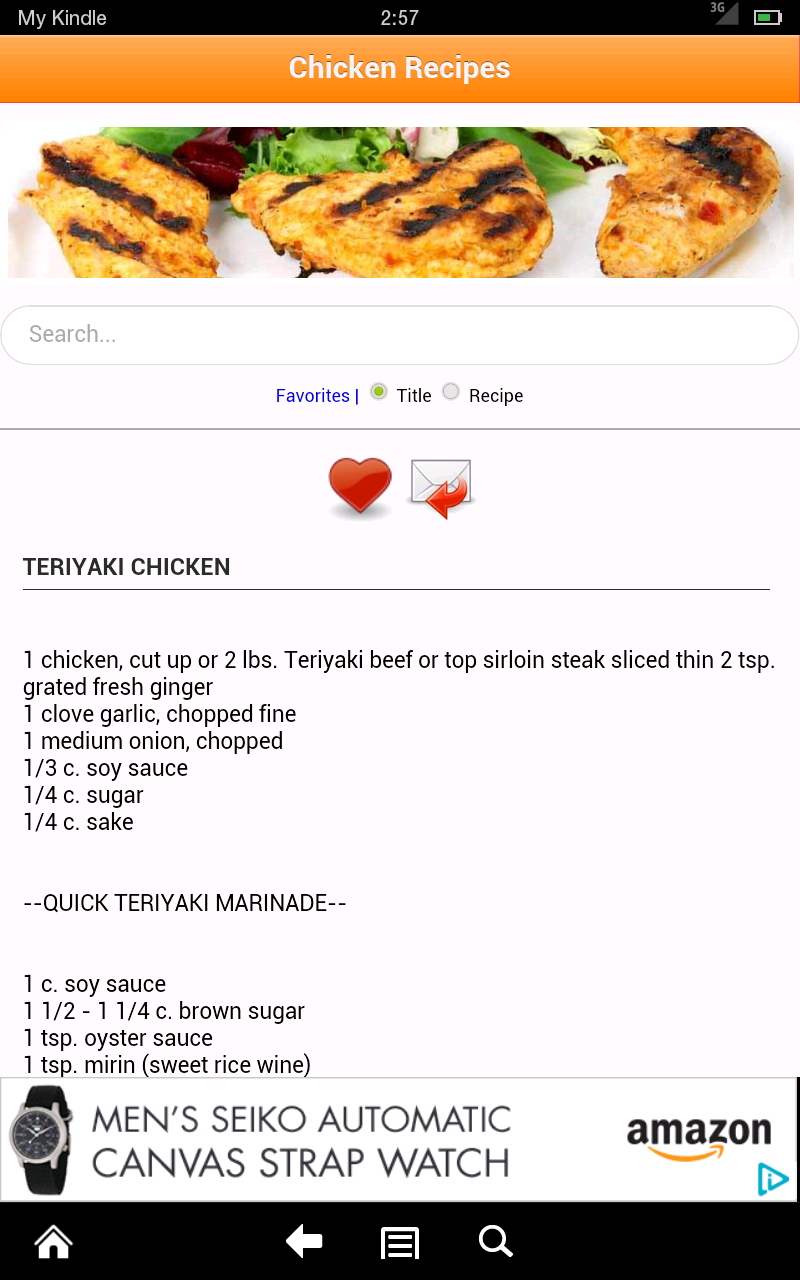 Free Chicken Recipes - App on Amazon Appstore