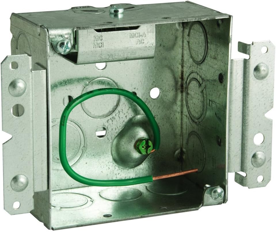 Hubbell-Raco 232MS Hubbell-Raco 4Sqbx O/W 2-1/8Dp 1/2-3/4Tko W/Stab-It ...