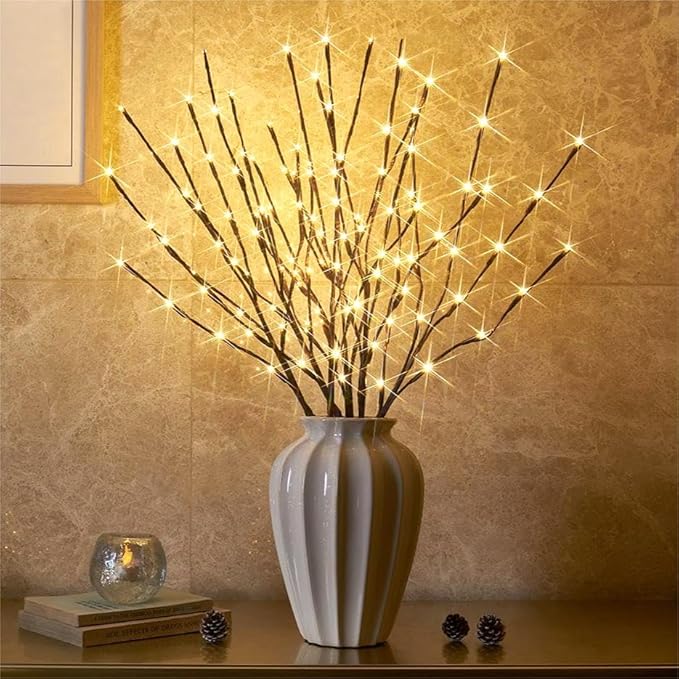 Amazon.com: EAMBRITE 6PK Lighted Branches Brown Twig Stake with 120LED ...