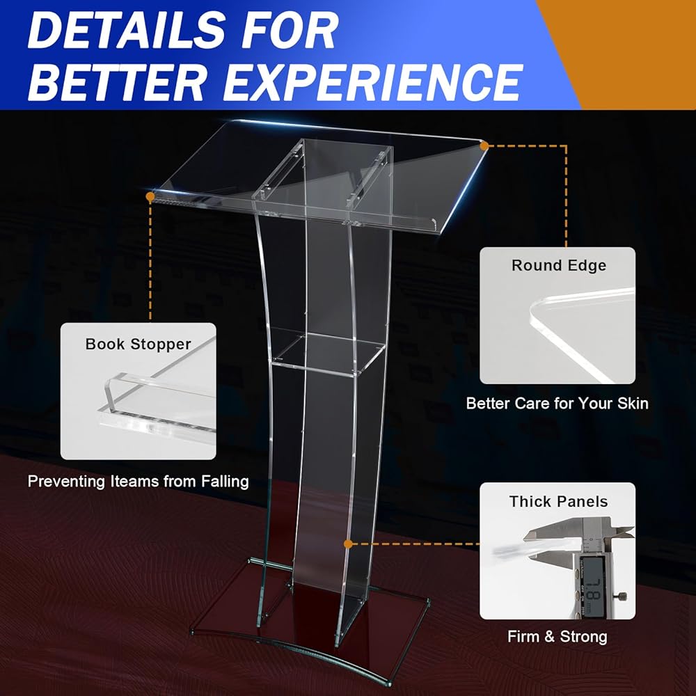 Clear Acrylic Podium Stand - Portable Lectern for Philippines | Ubuy