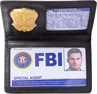 Amazon.com: FBI Badge Accessory, Identification Card for Agent Roleplay ...