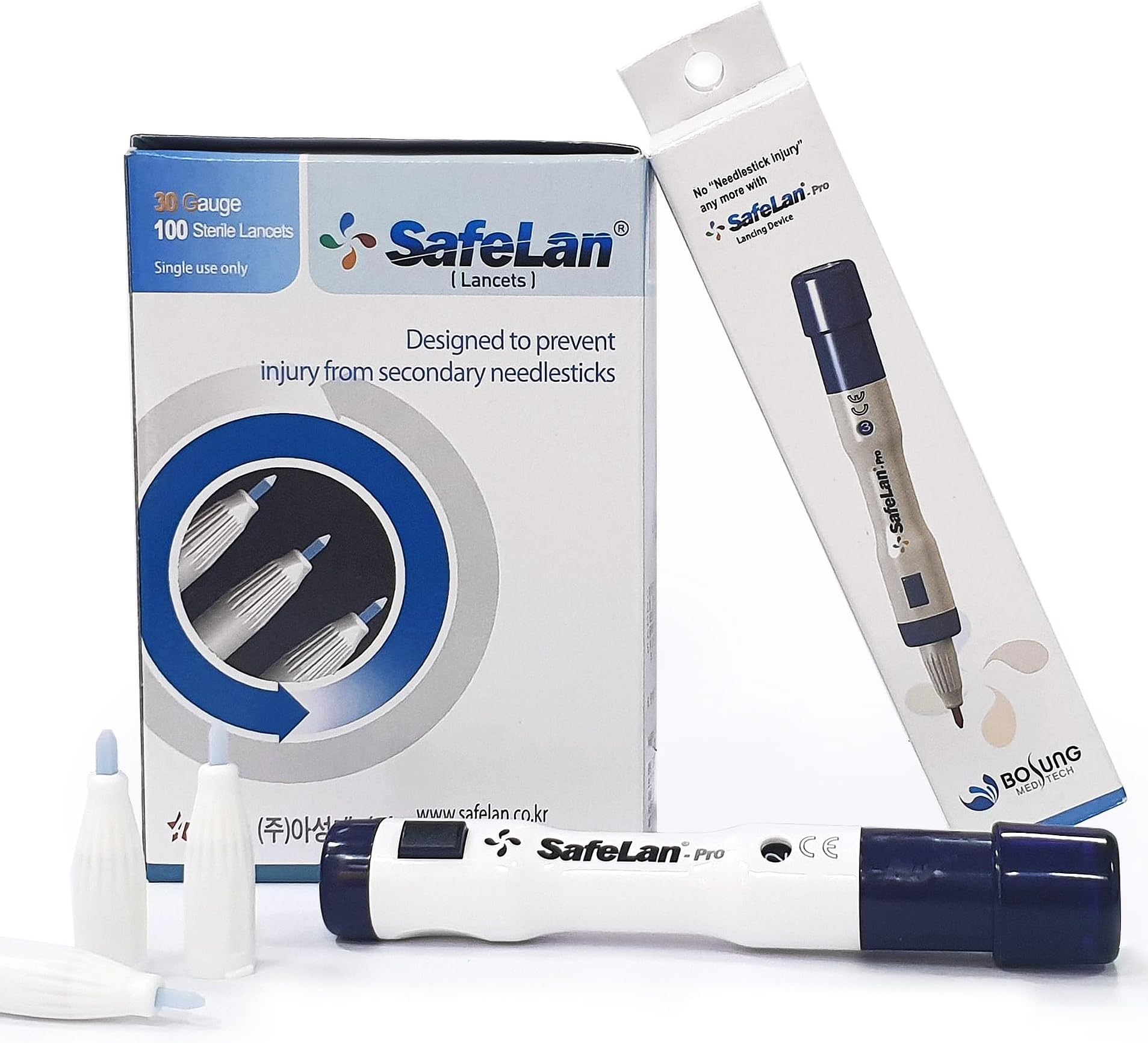 Amazon.com: Lancing Device of Three Needles for Safety Sterile ...