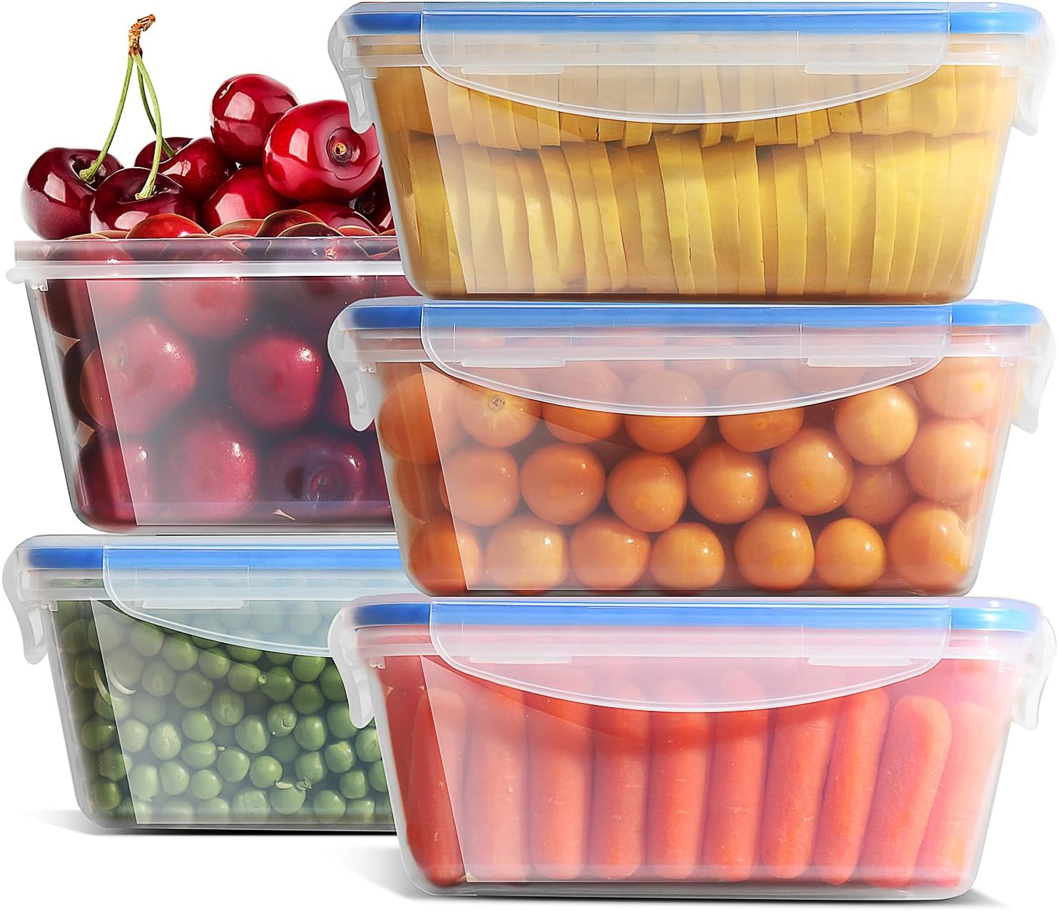 Amazon.com: Tafura Plastic Food Containers with Lids, 10-Pk (5 ...