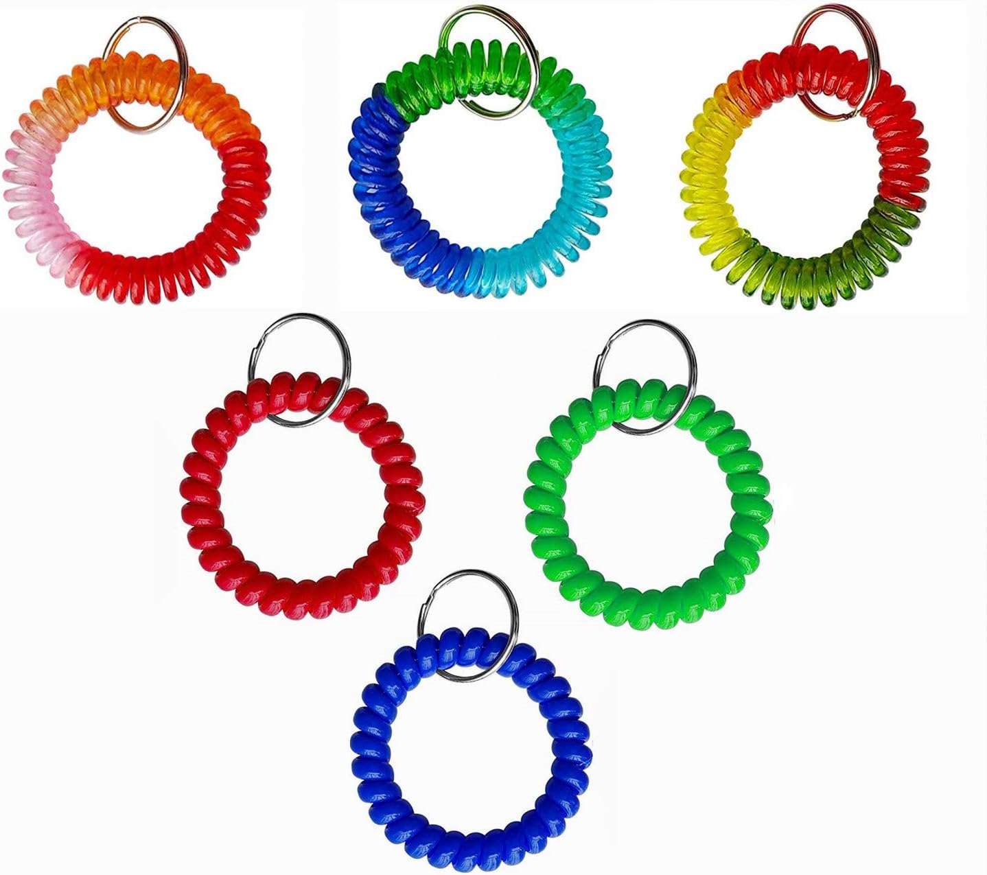 Amazon.com: HAMIYELL Pack of 6 Colorful Spring Spiral Wrist Coil Key ...