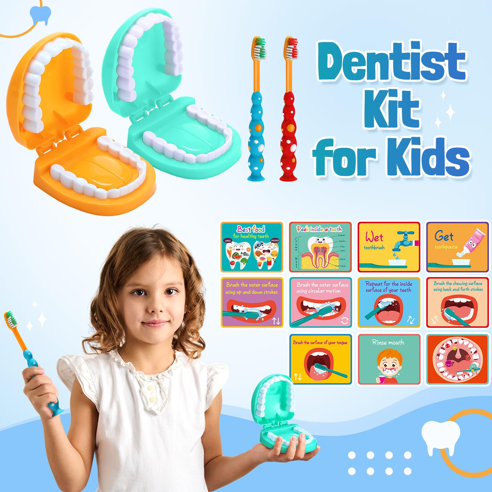 Snapklik.com : Skylety 2 Set Dentist Kit For Kids Dentist Play Set ...