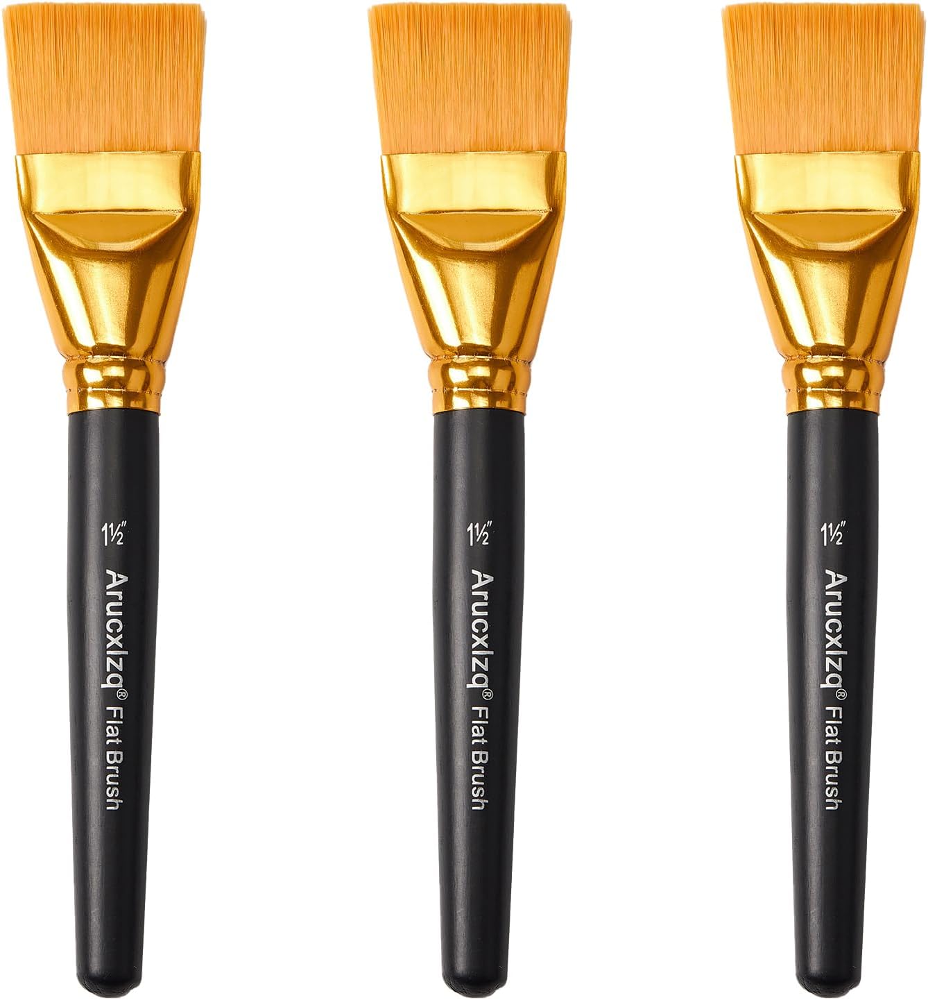 Amazon.com: Bates- Flat Paddle Paint Brush Set, 3 Pack, Nylon Bristles ...
