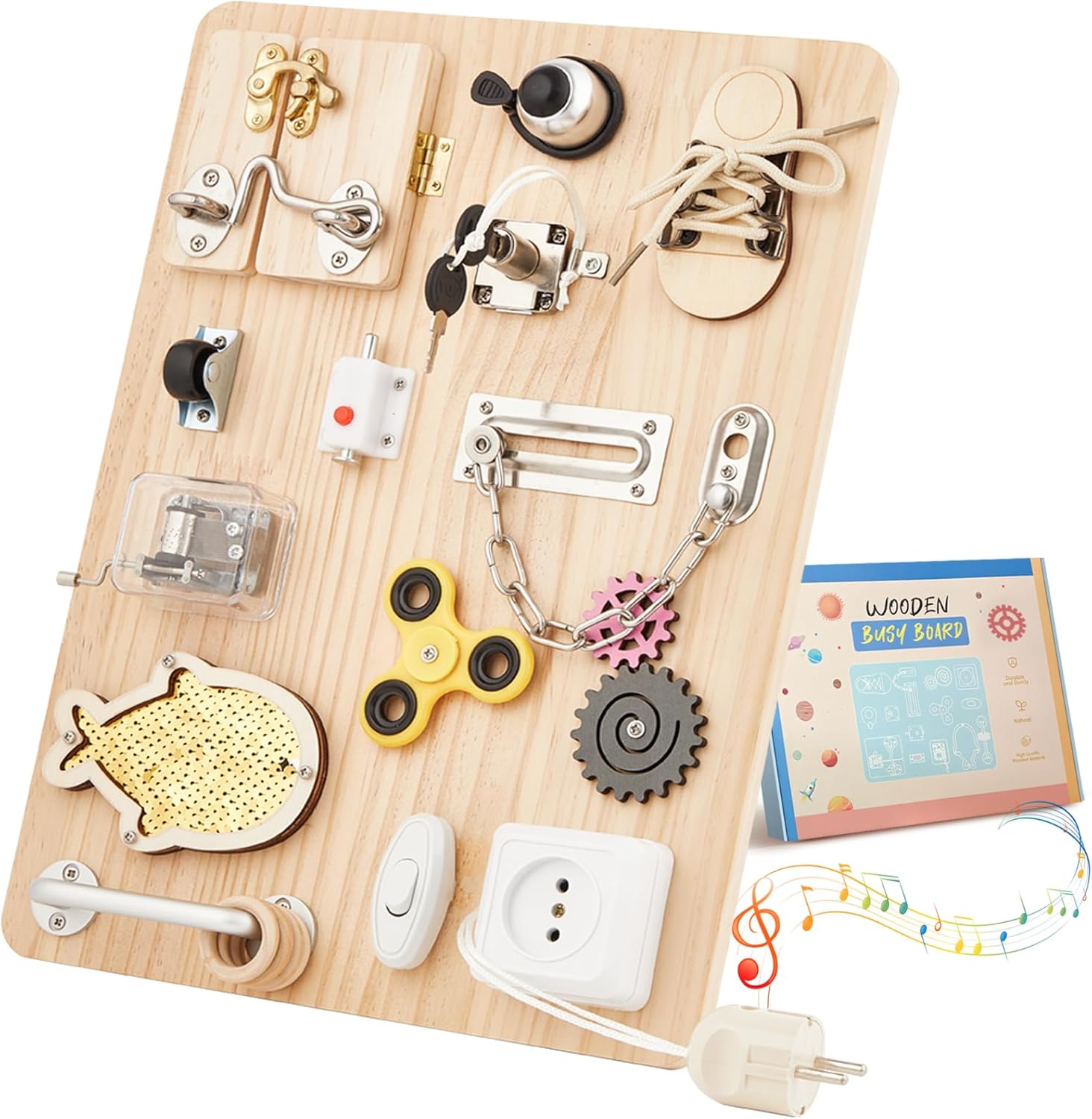 Amazon.com: AMGAMGTS Wooden Montessori Large Busy Board for 1 2 3 4 ...