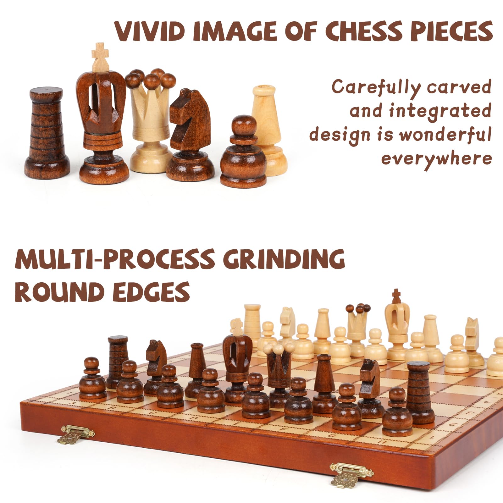 Snapklik.com : Magnetic Wooden Chess Set For Kids And Adult - 2 Extra ...