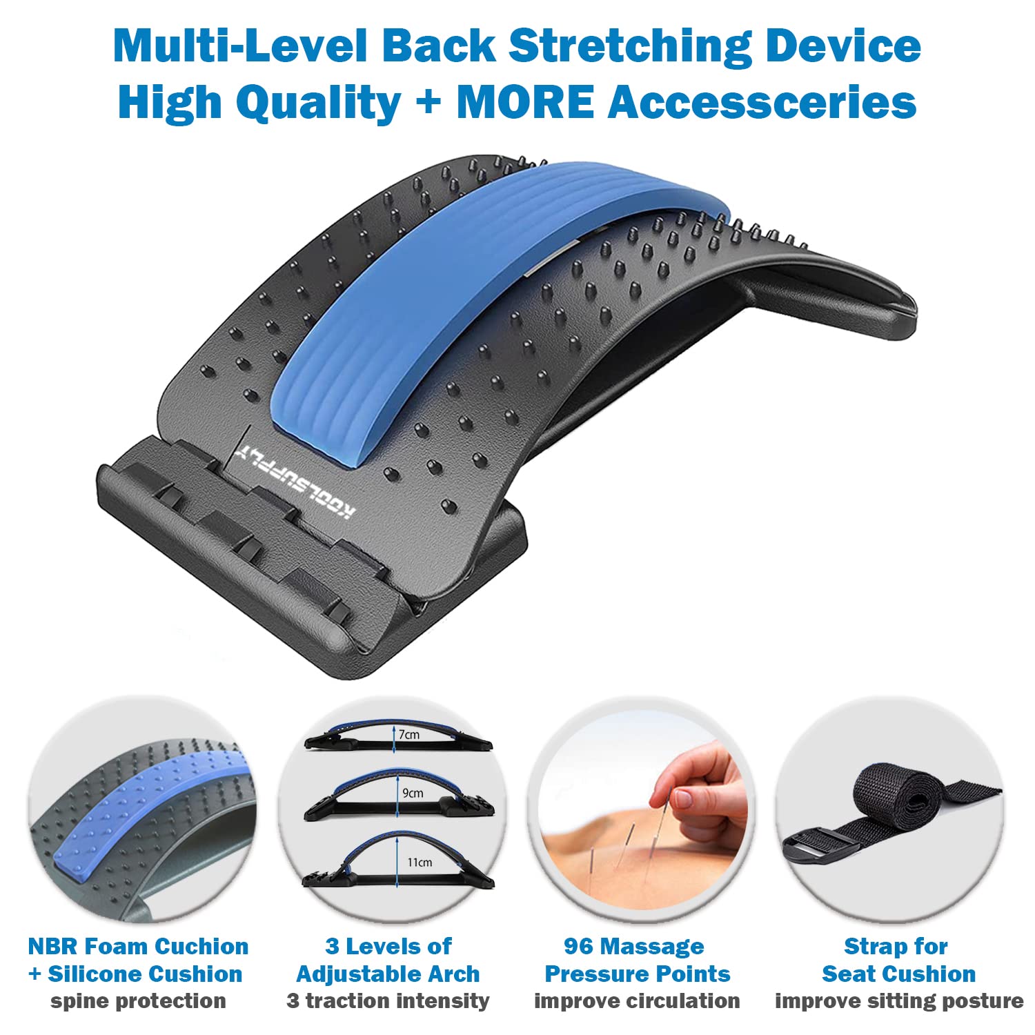 Back Cracking Device Koolsupply Multi Level Lower Back Stretcher back-cracking-device-koolsupply-multi-level-lower-back-stretcher