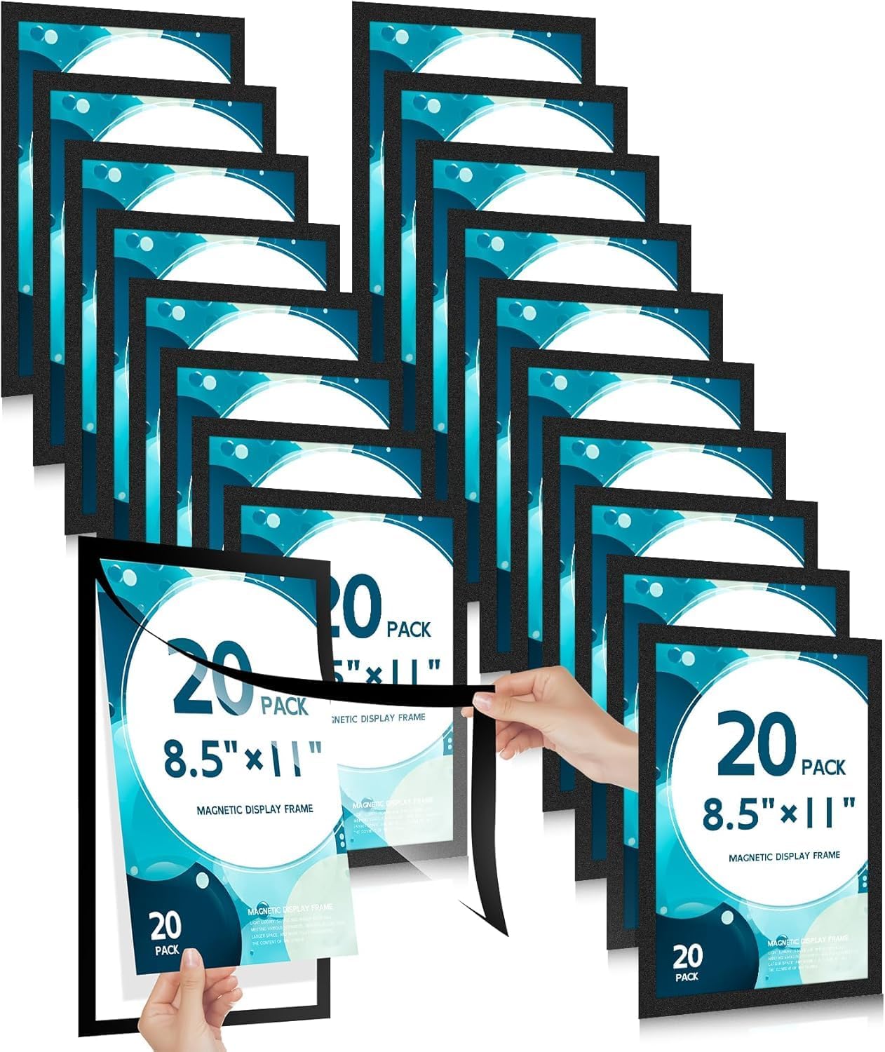 Amazon.com: 32 Pieces 8 x 11.5 Inch Magnetic Sign Holder Magnetic ...