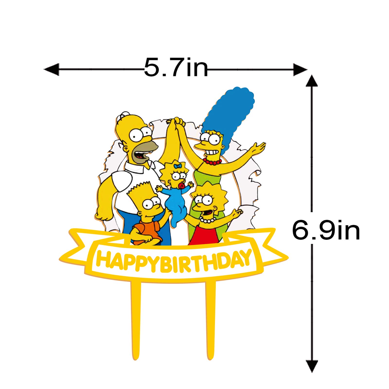 Cakecery The Simpsons Edible Cake Image Topper Personalized Birthday ...