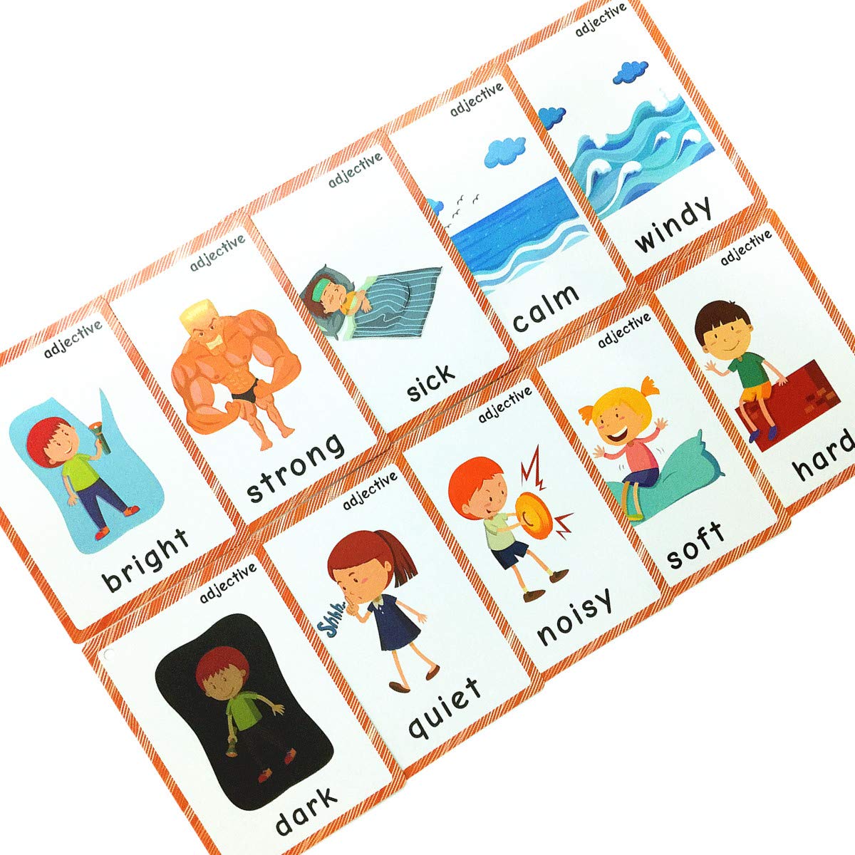 Buy Set of Adjectives&Antonym Flash Cards for Toddlers(47 pc) | Kids ...