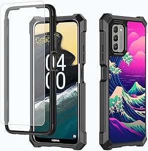Amazon.com: BFDHGQZC for Nokia C300/G100 Case with Tempered Glass ...