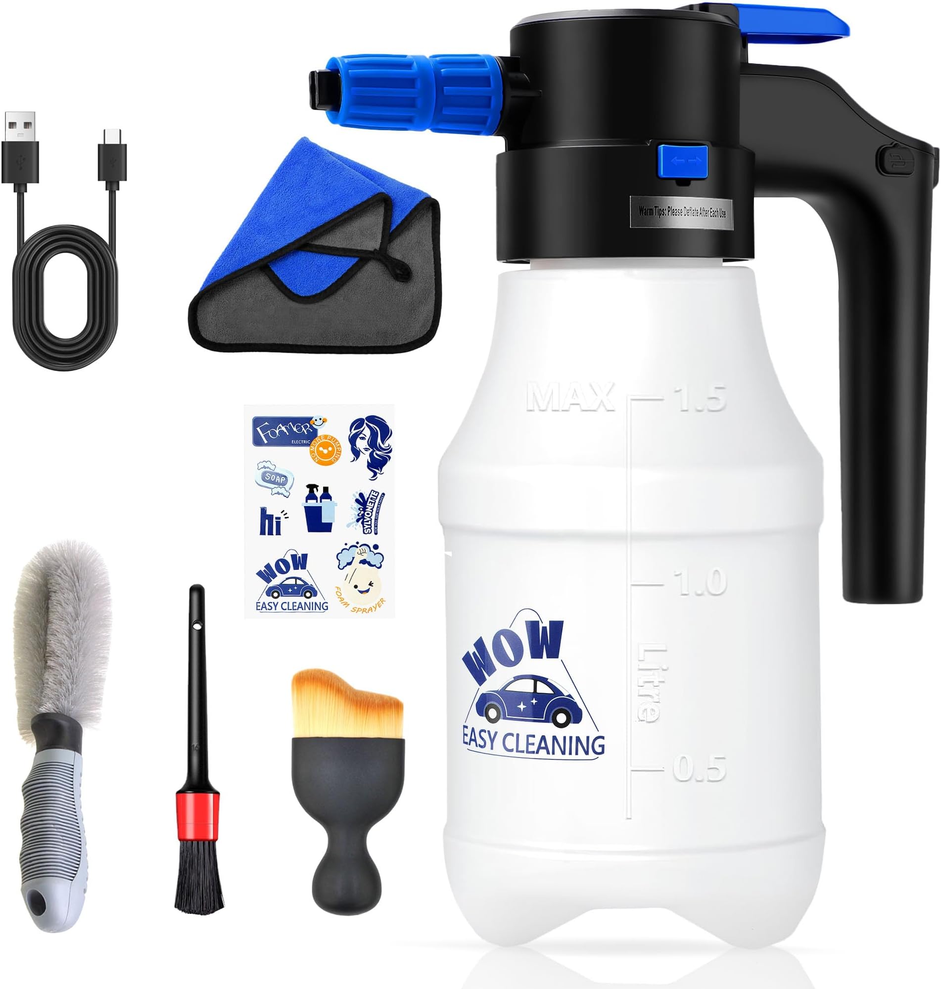 Amazon.com : Sylvonette Battery Foam Sprayer Electric Foamer Sprayer ...
