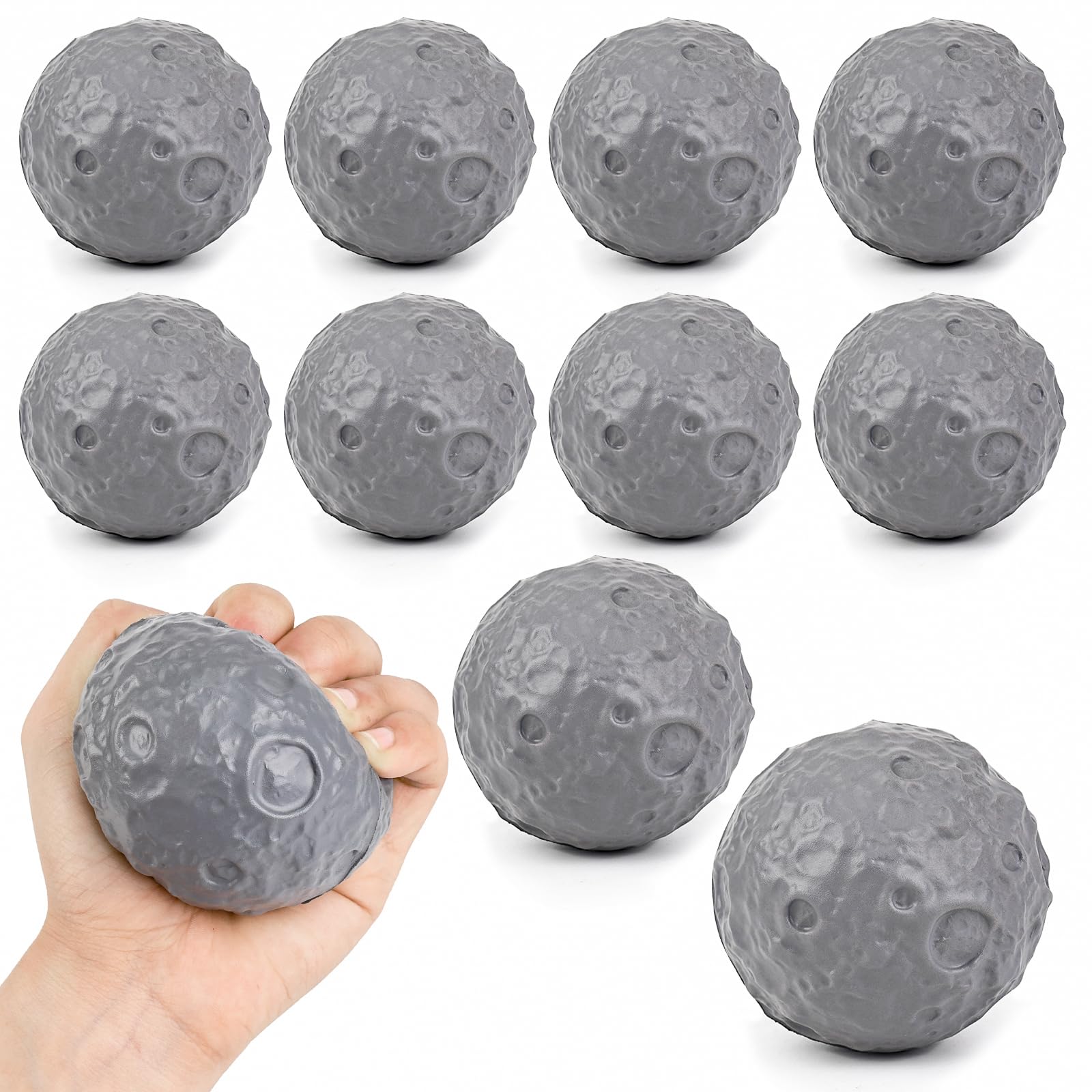 Amazon.com: 10 Pack Moon Stress Balls 2.8 inch Hand Muscle Exercise ...