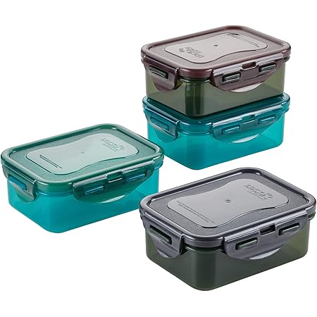 Amazon.com: LocknLock Easy Essentials Food Storage Container Set, 4 ...
