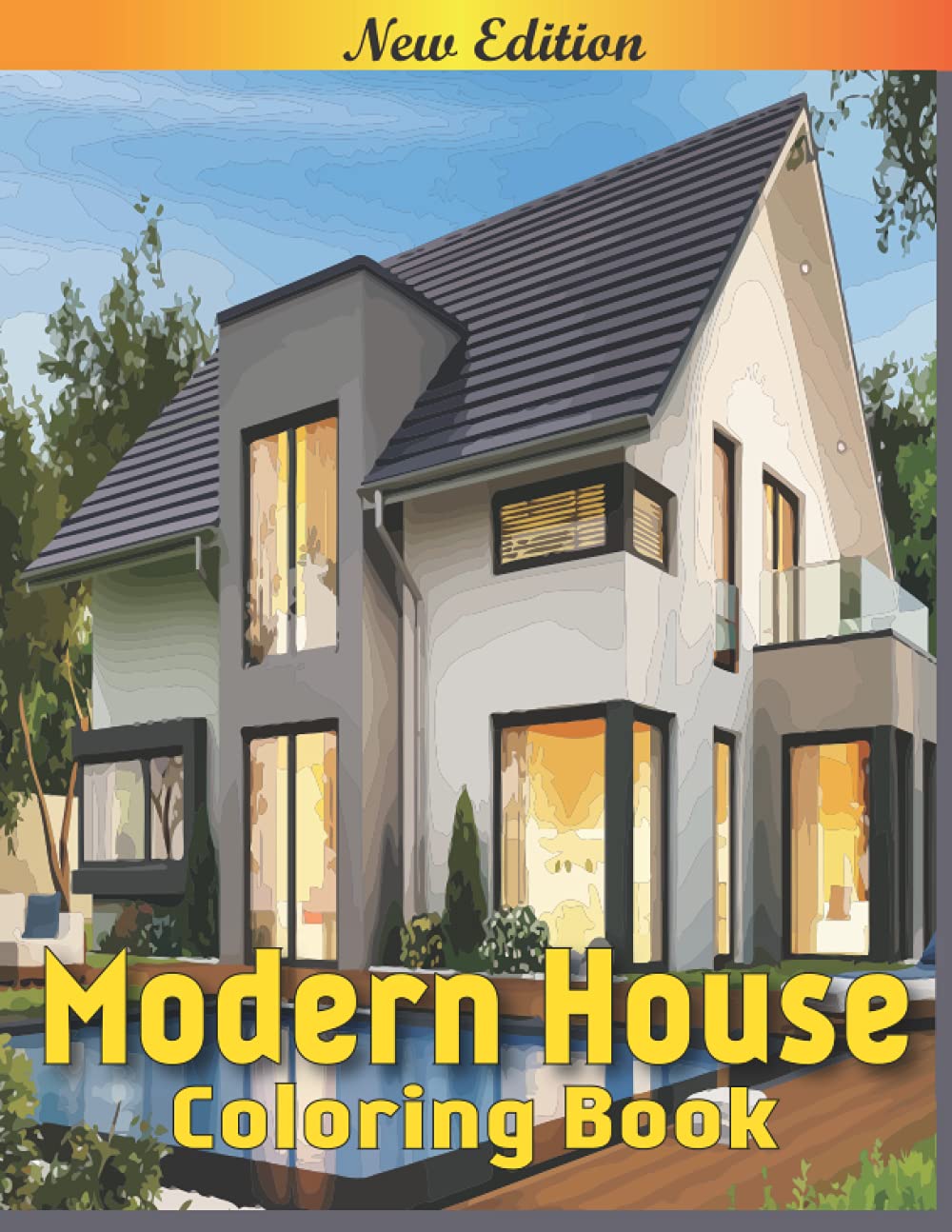 Buy Modern House Coloring Book: An Adult Modern House Coloring Book ...