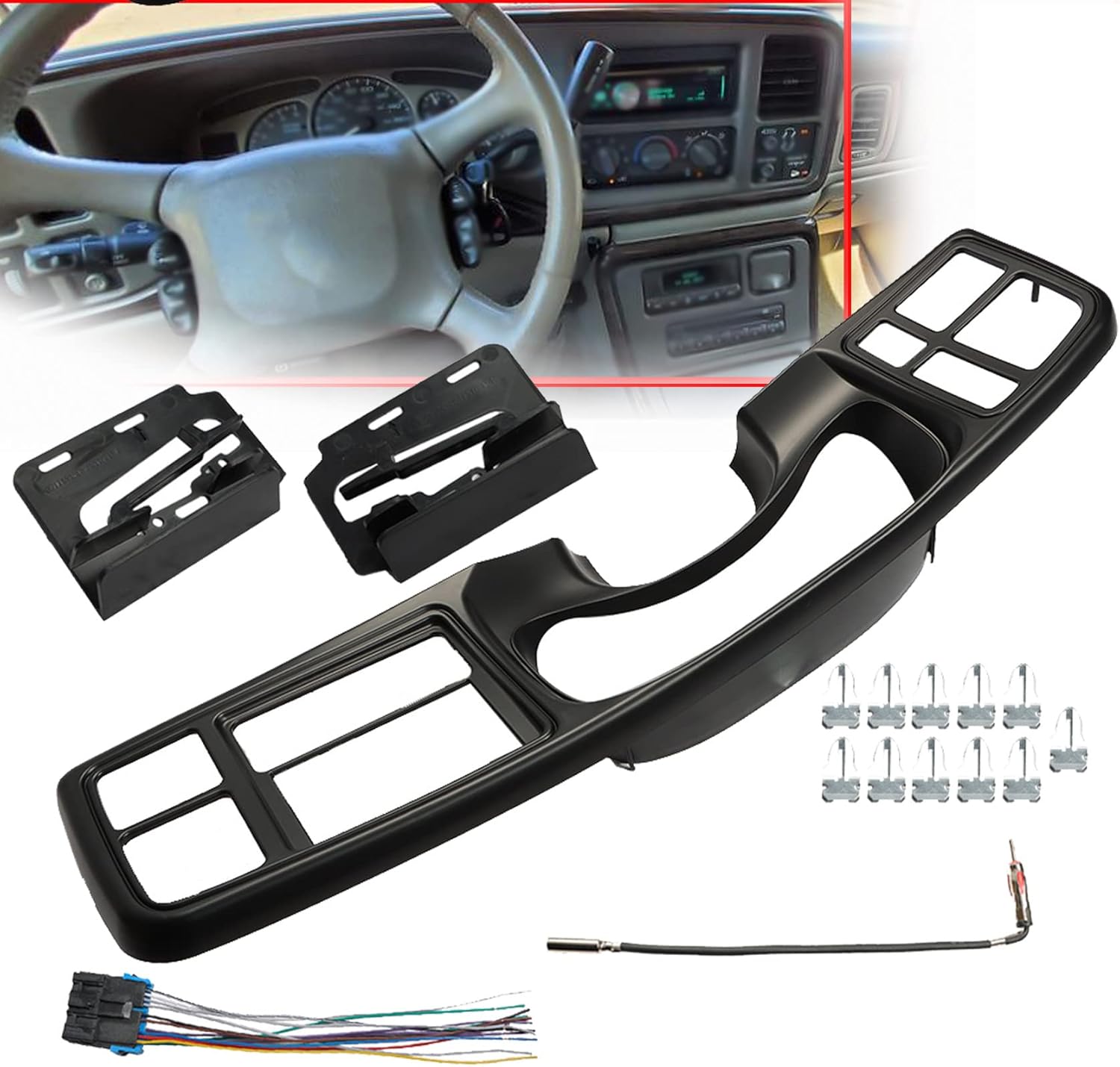 Amazon.com: ANTUKO Double Din Dash Dashboard Kit Replacement for 1999 ...