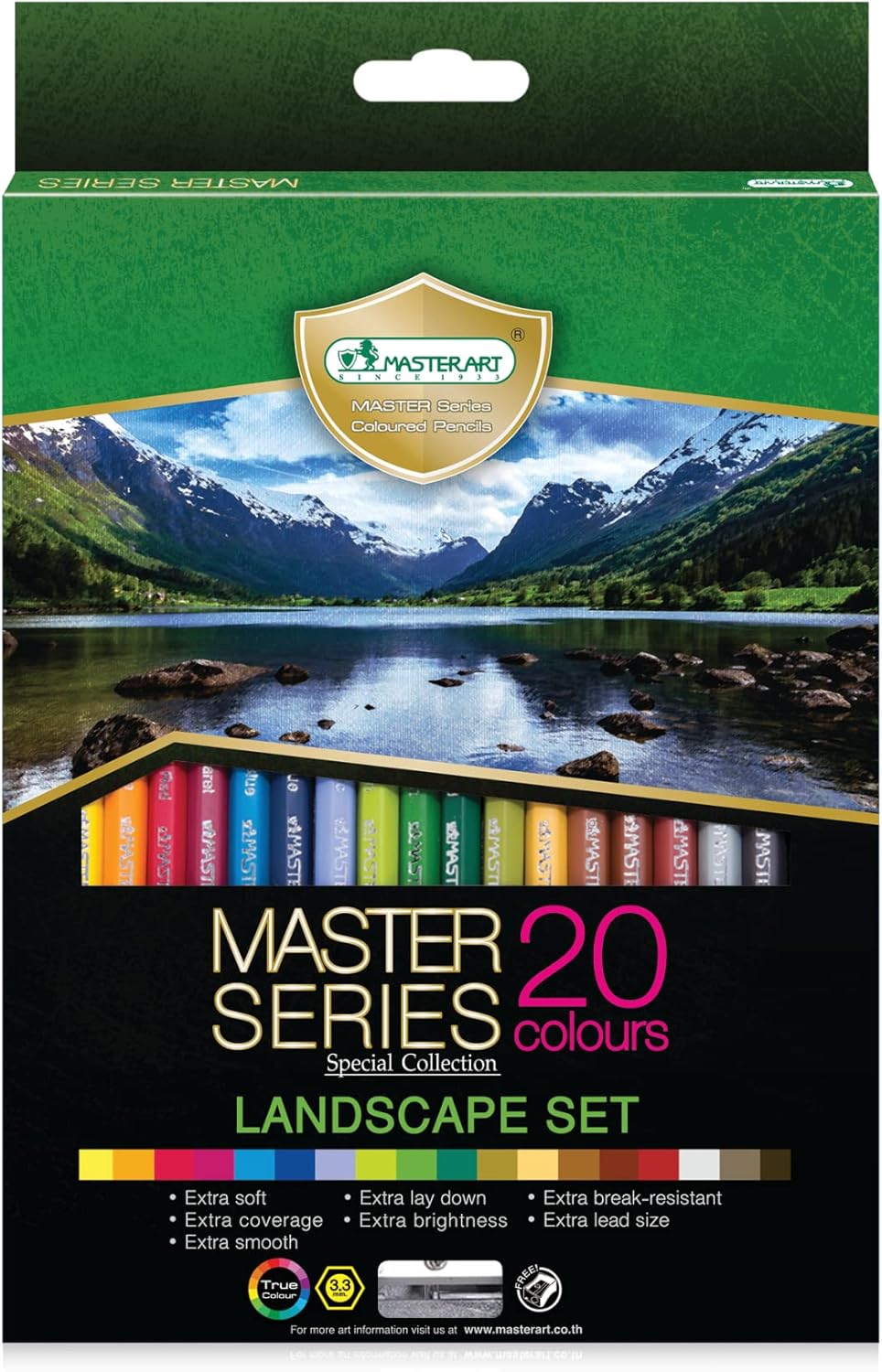 Amazon.com : MASTERART Colored Pencils Master Series 20 Colors in ...