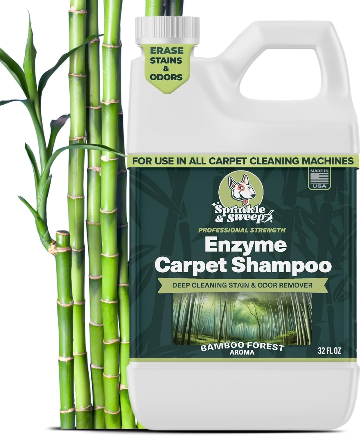 Amazon.com: Sprinkle & Sweep Enzyme Carpet Shampoo (32oz) - Carpet ...