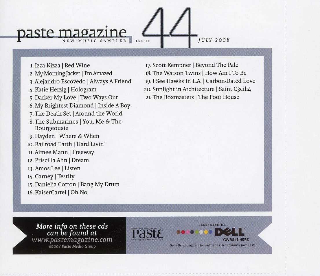 Paste Magazine New Music Sampler #44 July 2008 - Amazon.com Music