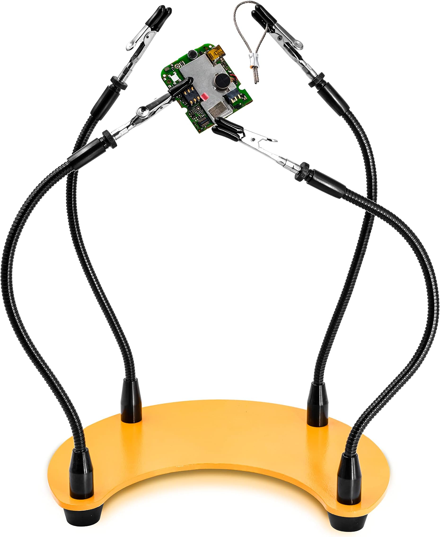 Kurtzy Helping Hands Stand with LED Light, Magnifying Glass & Soldering ...