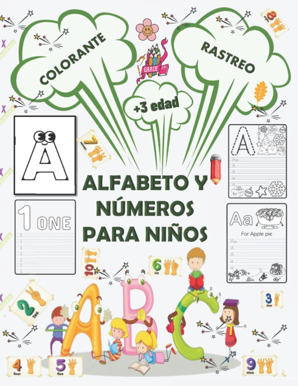 Buy ALFABETO Y NÚMEROS PARA COLOREAR Y TRAZAR PARA NIÑOS +3 años ...