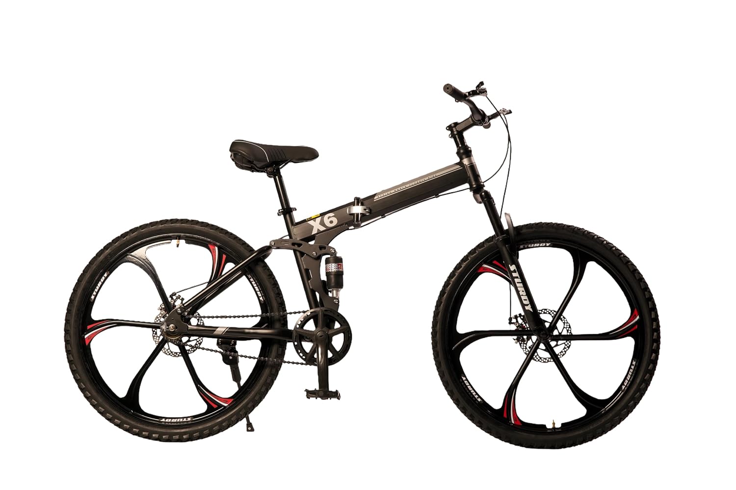 Buy STURDY BIKES Foldable Magnesium Alloy Wheels MTB with Single Speed ...