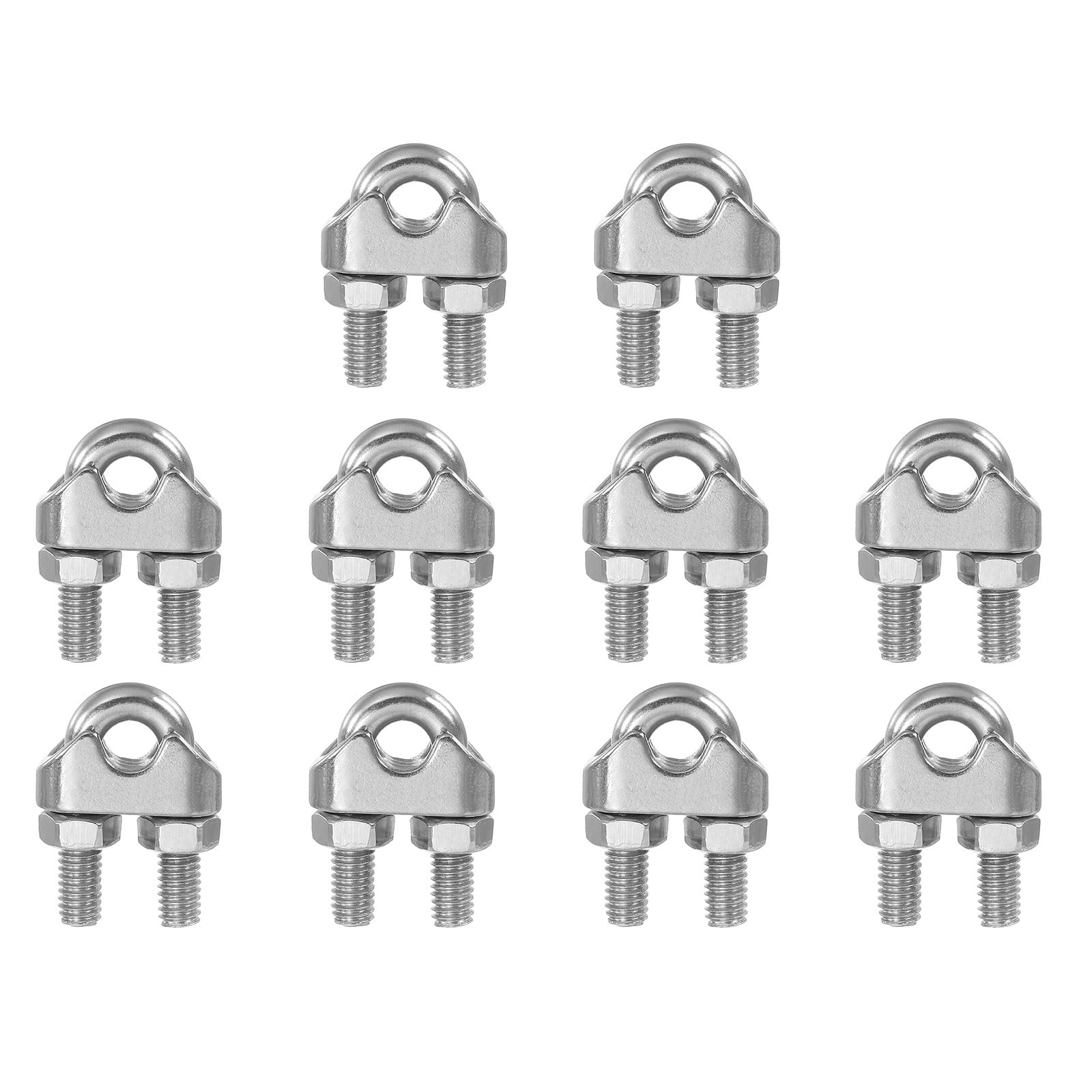 Wire Clamp 8 Pcs M8 5/16" Wire Rope Clamp Clips - 304 Stainless Steel U ...