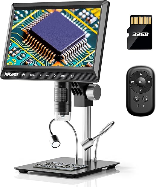 Amazon.com : MOYSUWE 10.1 inch Digital Microscope for Adult, 11 ...