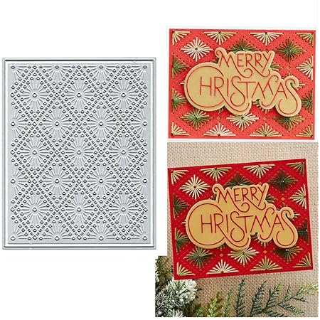 Amazon.com : Stitched Diamond Frame Metal Die Cuts, Christmas Stitched ...
