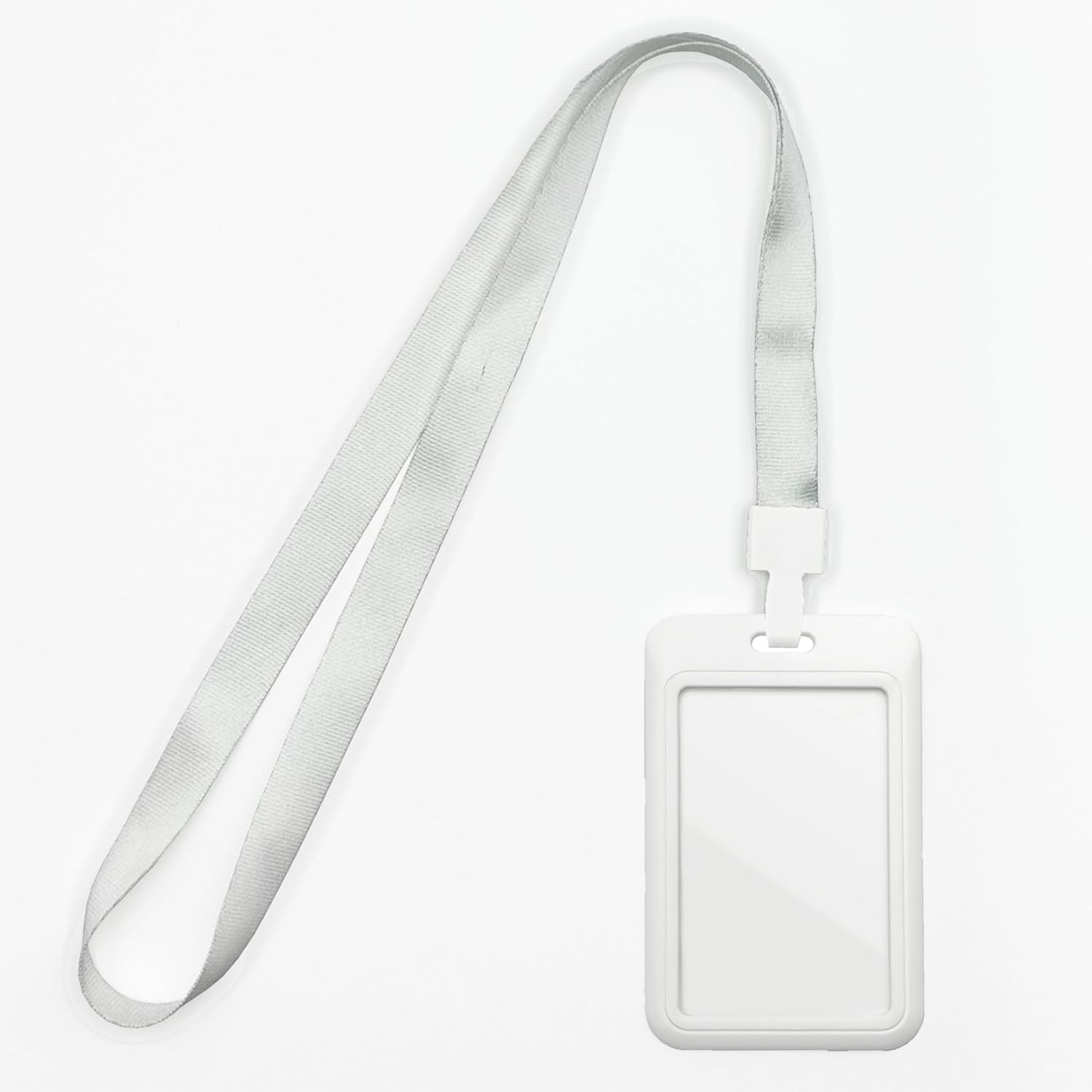 Amazon.com : Lanyardio ID Badge Holder with Lanyard White Lanyards with ...