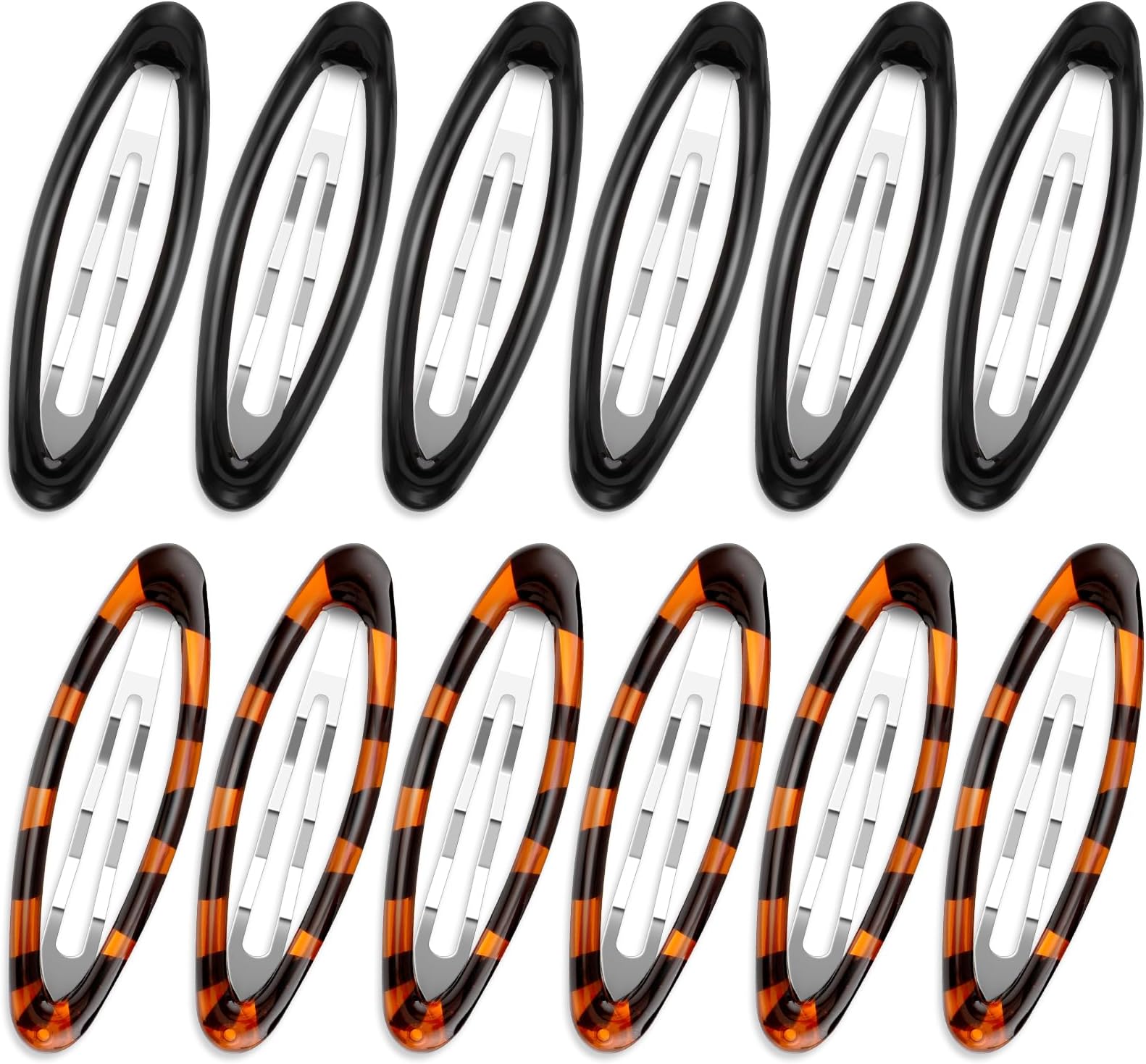 Amazon.com : Scunci No-slip Grip Oval unisex Snap Clips, 8cm, 9-Count ...