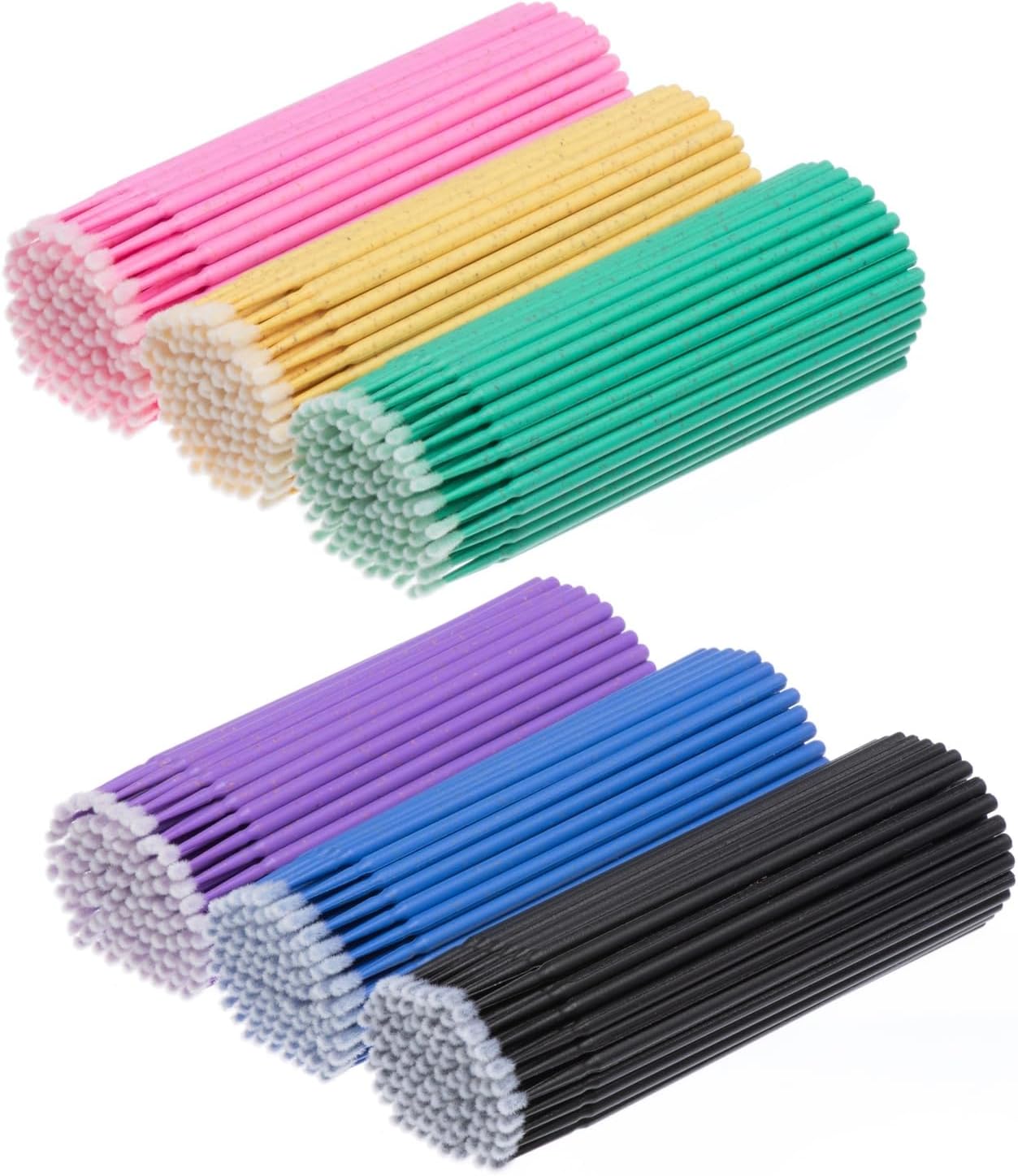 Amazon.com: 400Pcs Disposable Micro Eyelash Brushes, 3 Size Makeup ...
