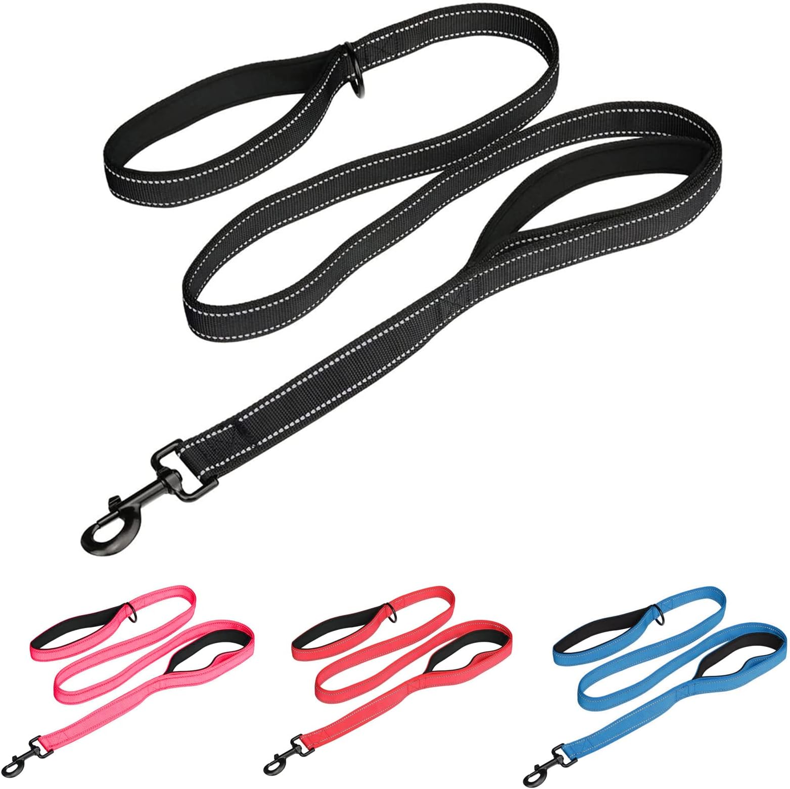 MEKEET Large Dog Lead Leash, 1.5m Double Handles Dog Lead Heavy Duty ...