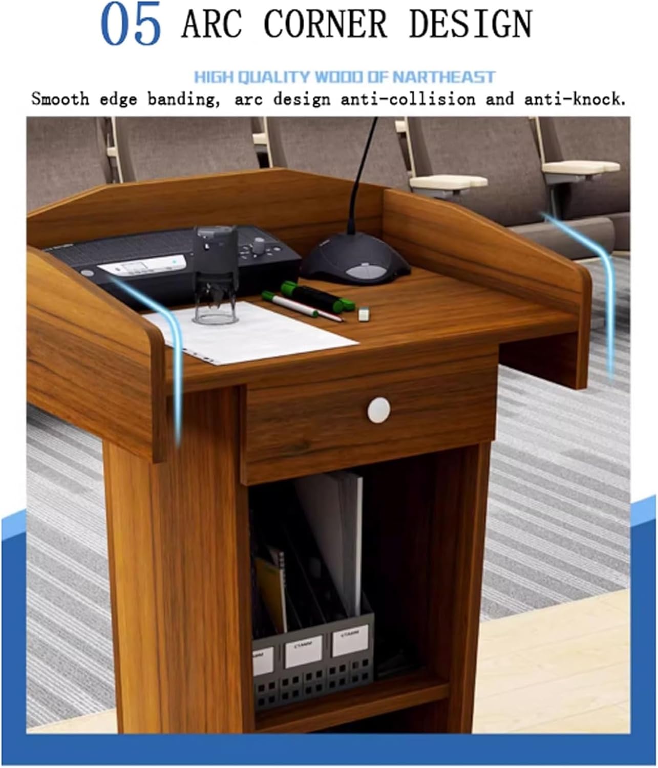 Podiums Wooden Speaking Lectern Podium Stand with Philippines | Ubuy