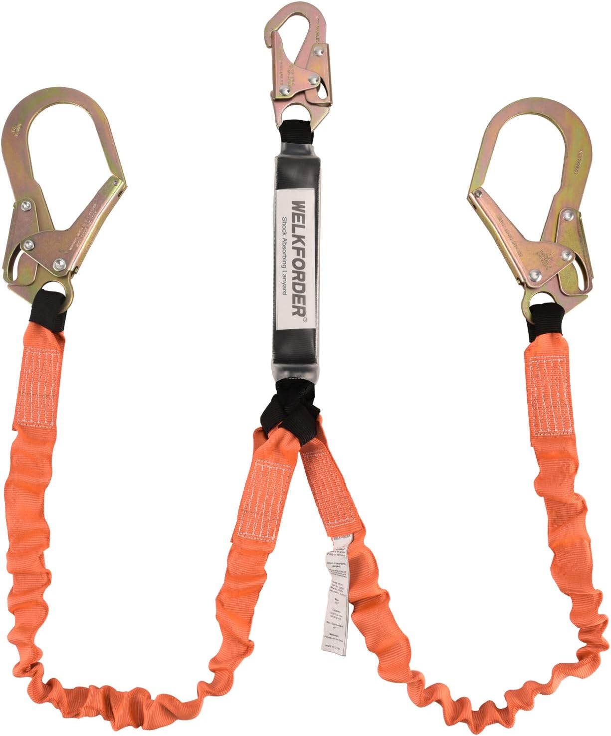 Amazon.com: WELKFORDER Double Leg 6-Foot Safety Lanyard for ...