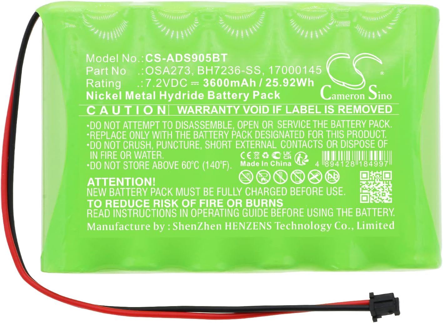 Amazon.com: Replacement Battery for ADT SCW9057G-433 ADT Impassa ...