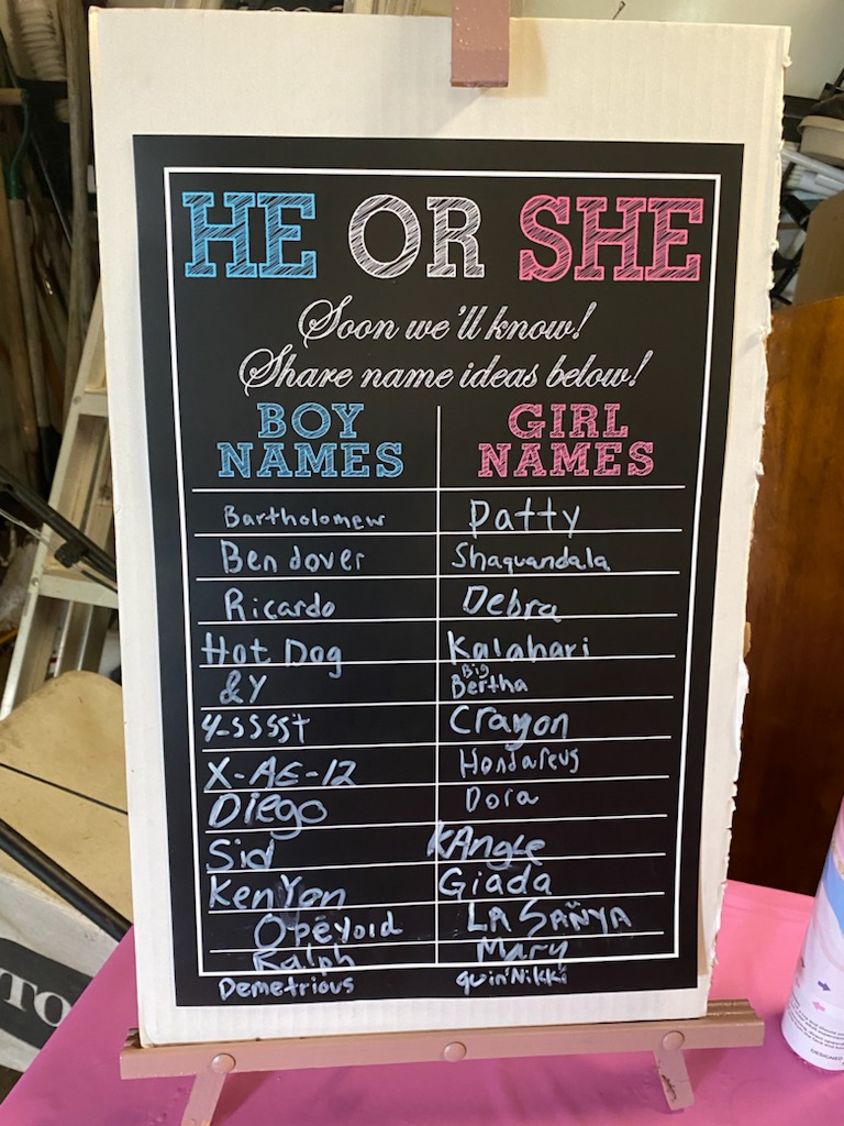 Amazon.com: Longwu [7 Piece Set Baby Gender Reveal Party Supplies Kit ...