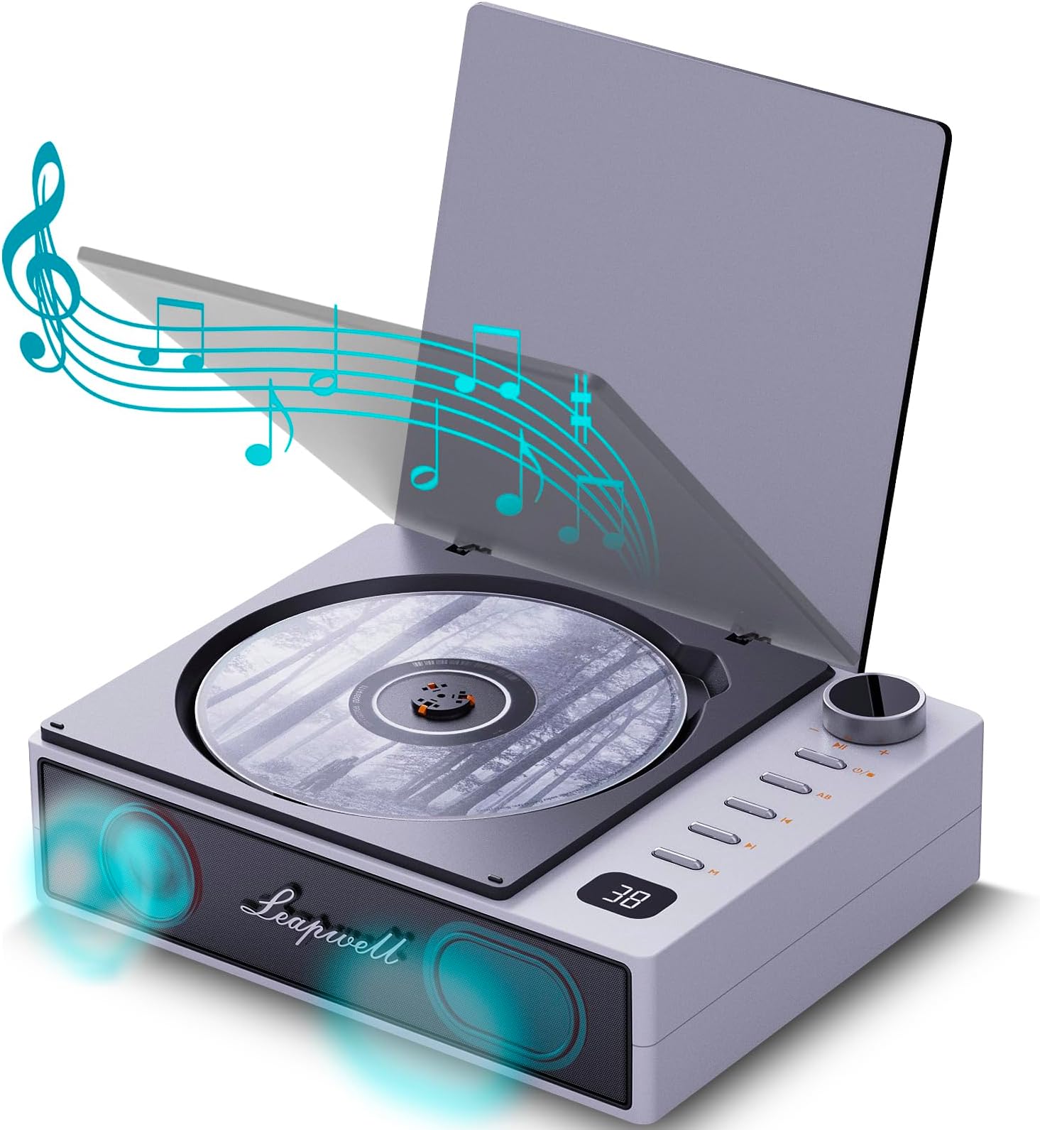 Amazon.com: TechPlay QT62BT Turqouise , Retro design compact stereo CD ...