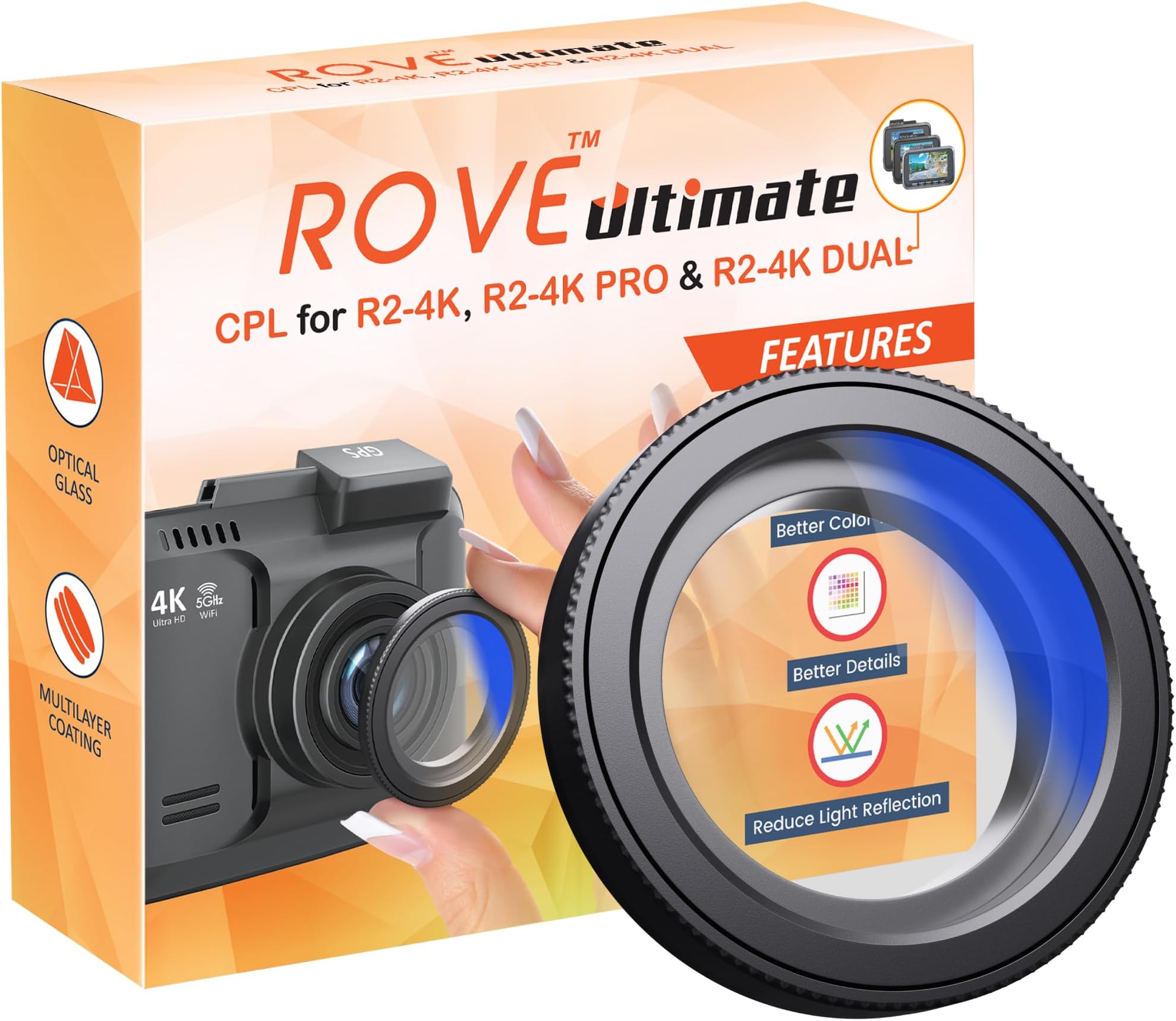 Amazon.com : ROVE Ultimate CPL Filter, Anti-Glare Circular Polarizer ...